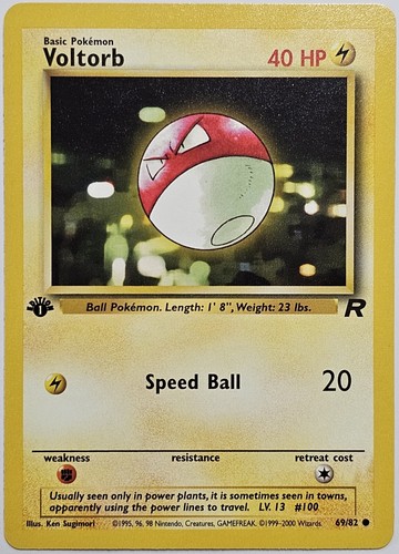Pokémon TCG Voltorb Team Rocket 69/82 Regular 1st Edition Common | eBay