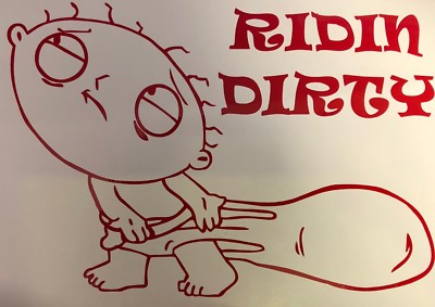 Ridin Dirty Vinyl Decal/Sticker FUNNY Sticker Car Window decal computer ...