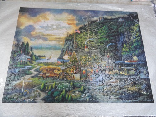 Charles Wysocki Moonlight and Roses 1000 Piece Jigsaw Puzzle Complete W ...