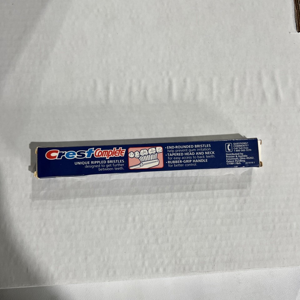 Vtg Crest Complete Toothbrush Straight Small Soft Bristle | eBay