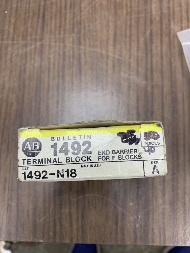 LOT OF 40 ALLEN BRADLEY 1492-N18 TERMINAL BLOCK END BARRIER FOR F ...