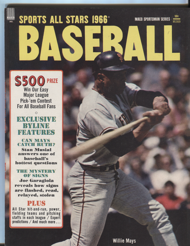 Sports All Stars 1966 Baseball Willie Mays Stan Musial Joe Garagiola ...