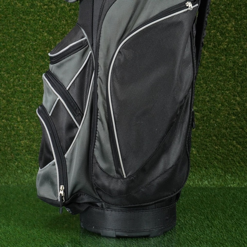 KNIGHT GOLF CART BAG 14-WAY PUTTER WELL GOLF BAG, BLACK / GRAY ~ K00669 ...