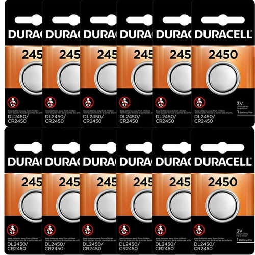 12 Pcs Duracell 2450 CR2450 DL2450 3V Lithium Coin Cell Battery | eBay