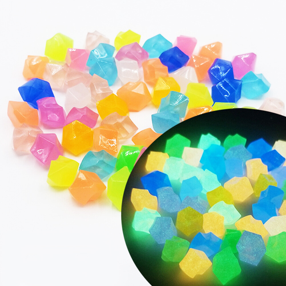 DIY Irregular Pebble Glow Dark Luminous Stone Pathway Garden Decor ...