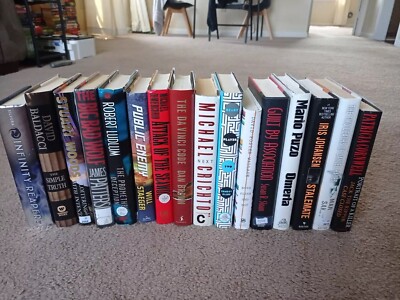 Mystery Novels Lot of 9 Hardcover Thrillers & Bestsellers for Crime ...