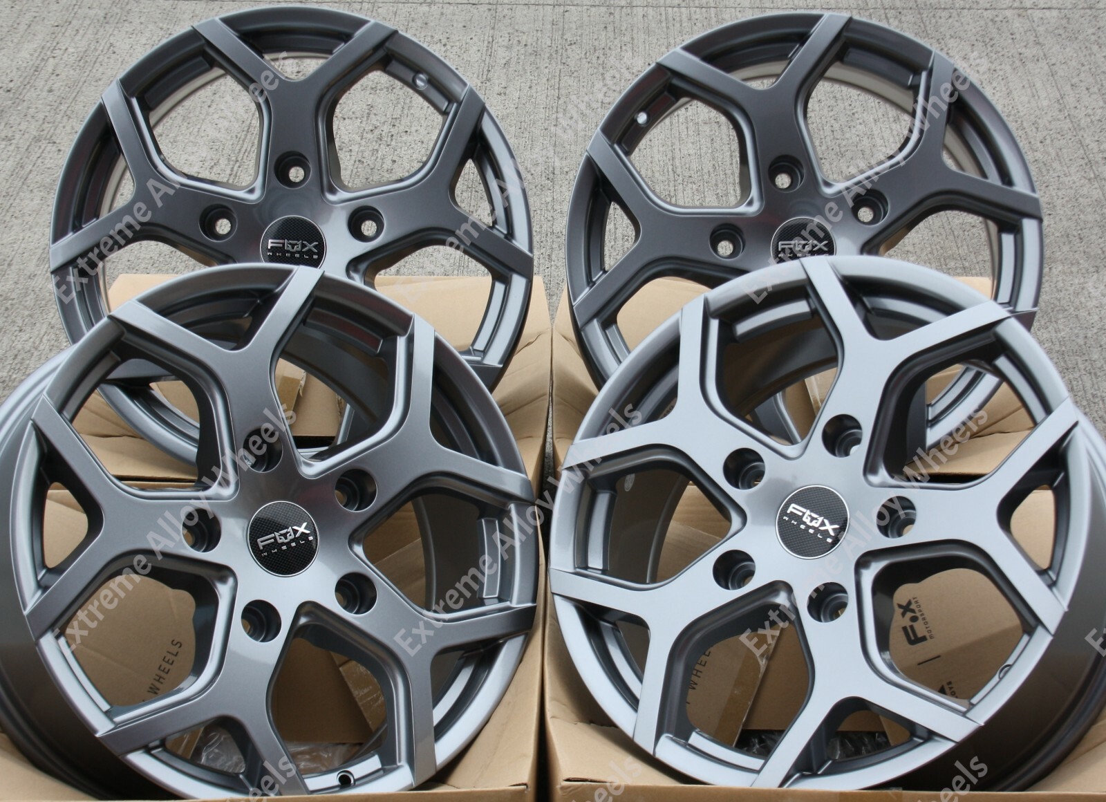 18" Grey VP4 Alloy Wheels Ford Transit Van Mk6 Mk7 Mk8 Custom Bus Crew ...