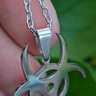 Biohazard Pendant Necklace Stainless Steel 22" Chain Symbol Anarchy ...