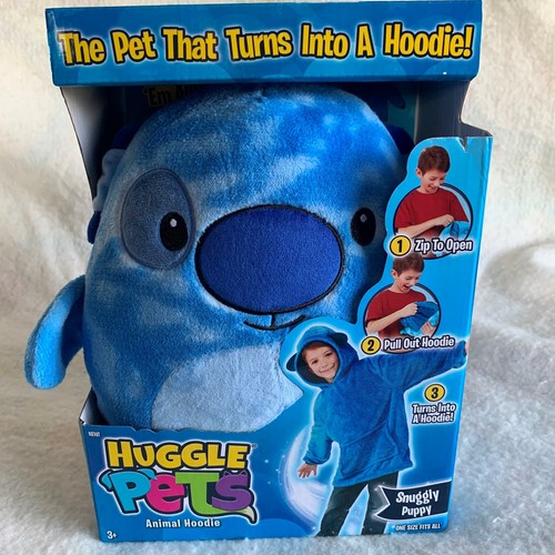 NWT Huggle Pets Kids Plush Animal Hoodie Snuggly Puppy One Size Ages 3 ...