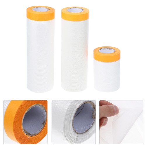 3 Rolls Mask Protective Film Paint Sheets for Decorating Masking Paper ...