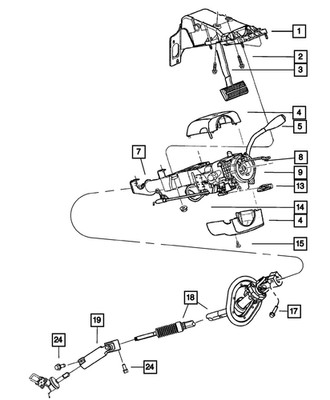 Genuine Mopar Steering Column Intermediate Shaft 05057596AB | eBay