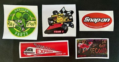 5-PACK SNAP-ON BIKER RAT ROD RAT FINK MOTORCYCLE TOOLS GUNS STICKERS | eBay
