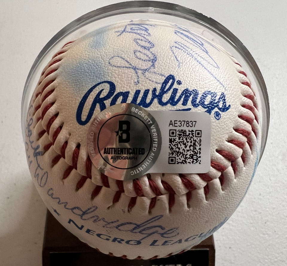 Negro League 16x Signed Rawlings MLB Baseball Autograph Auto Beckett ...