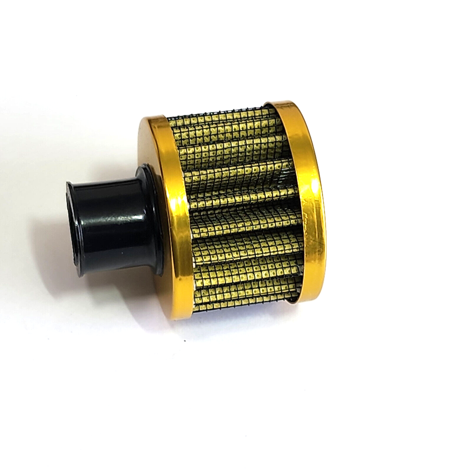 12MM GOLD ENGINE MINI AIR OIL BREATHER FILTER MITSUBISHI ECLIPSE TURBO ...
