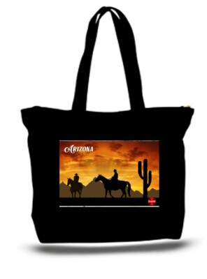 Arizono Desert Cactus Travel Poster Tote Bag All Purpose Vintage Retro ...