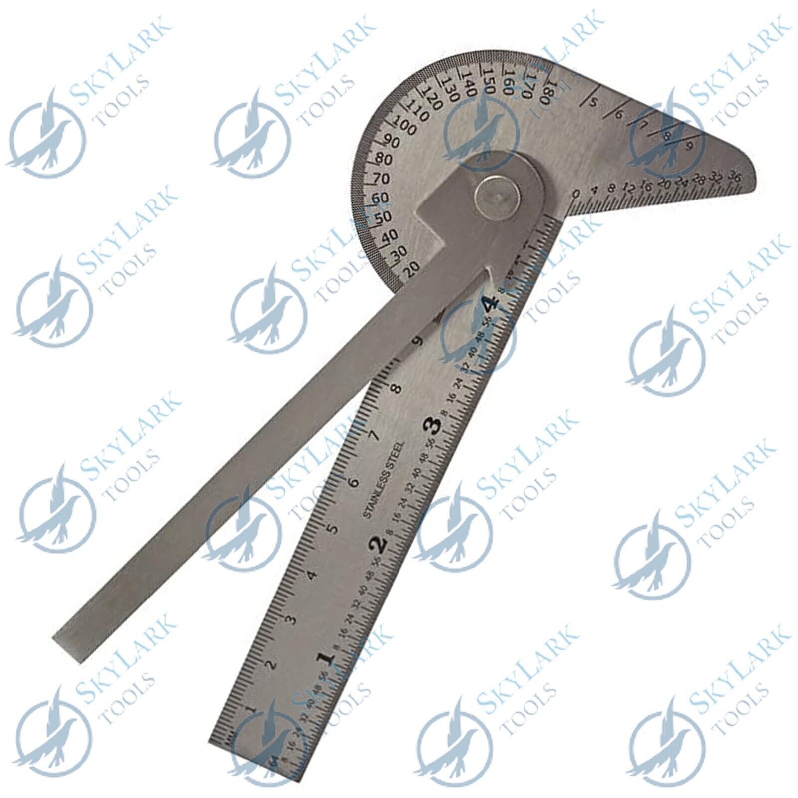 Multi Purpose Protractor Square Rule Center Finder Divider Drill Point ...