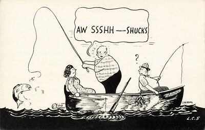 Postcard Comic Aw SSSHH Shucks | eBay