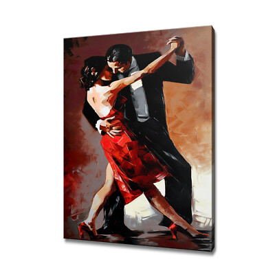 Couple Dancing Tango Painting Style Modern Canvas Print Wall Art Home ...