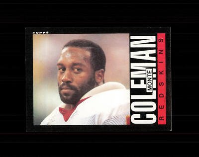 1985 Topps Football #179 Monte Coleman RC Washington Redskins | eBay