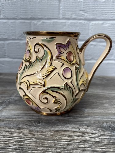 VINTAGE WADE HAND PAINTED DECORATED GOTHIC ART DECO STYLE LARGE JUG ...