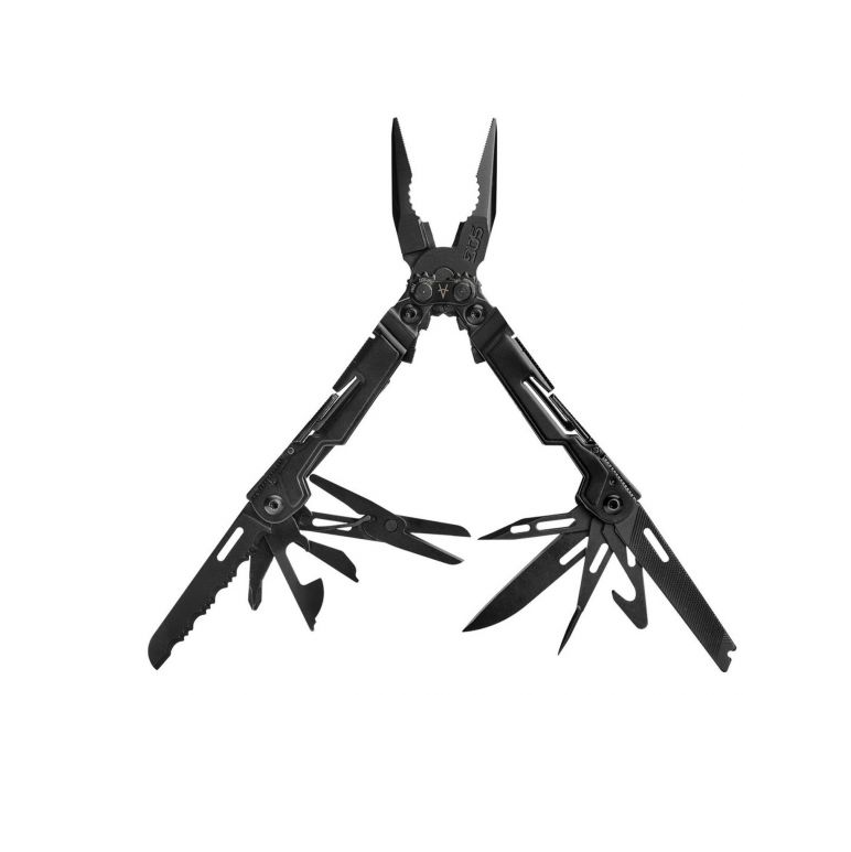 SOG KNIVES POWERLITRE STAINLESS STEEL 19-TOOL MINI MULTI TOOL - BLACK ...