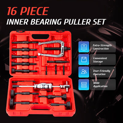 16PC Inner Pilot Bearing Puller Tool Set Kit Remover Blind Internal ...