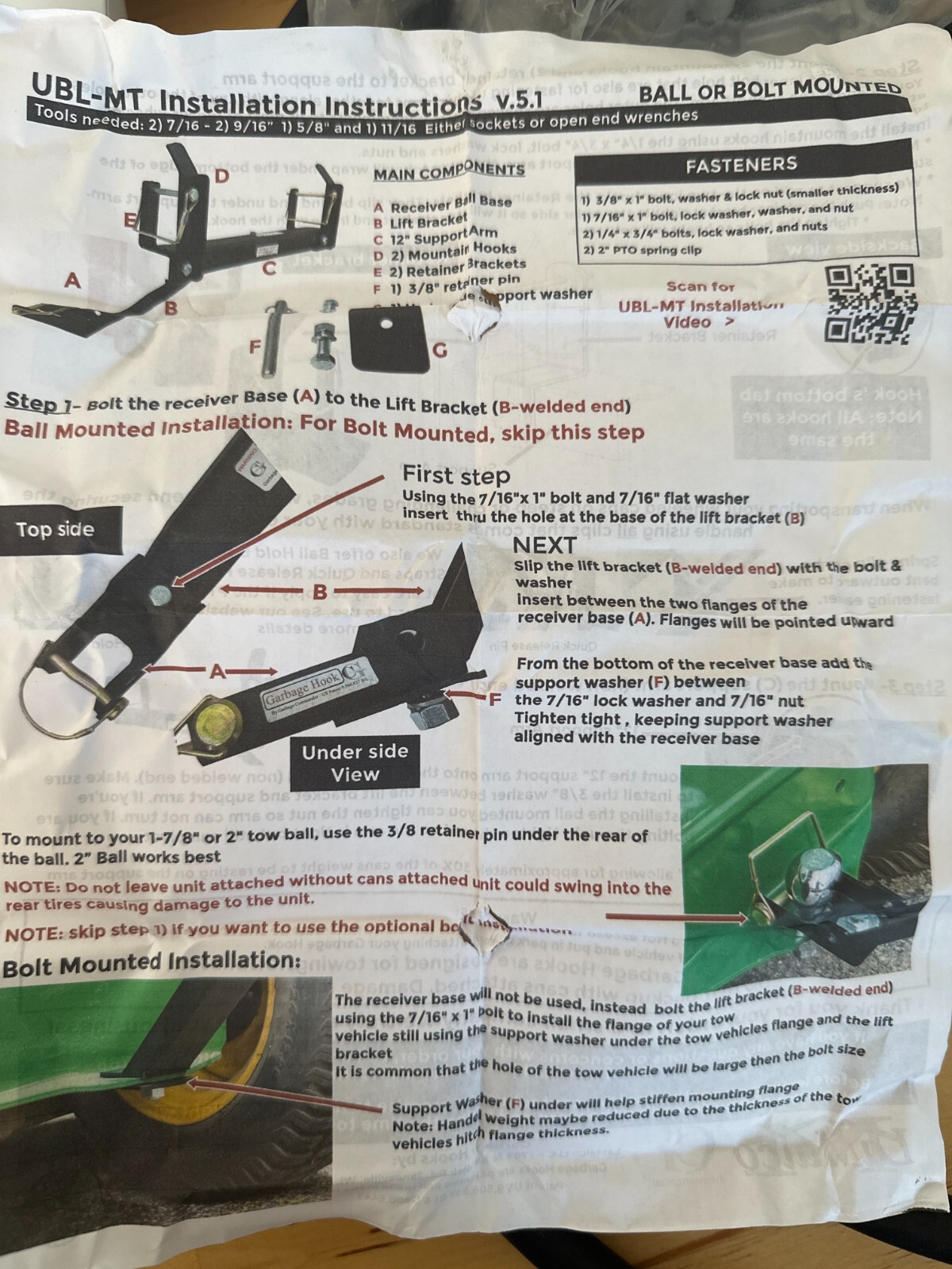 Garbage Commander Trash Can Pull Tow Hauling KIT For SUV, Car, Truck ...