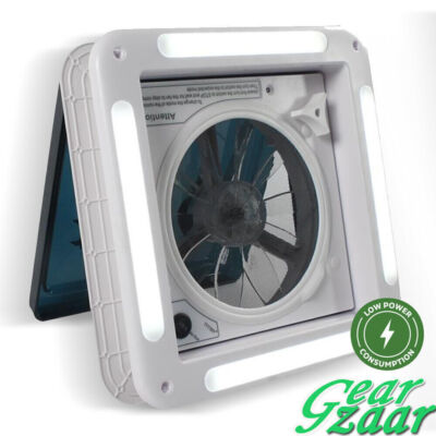 12V Roof Vent Fan Camper Van Motorhome RV Caravan Skylight Vent & LED ...