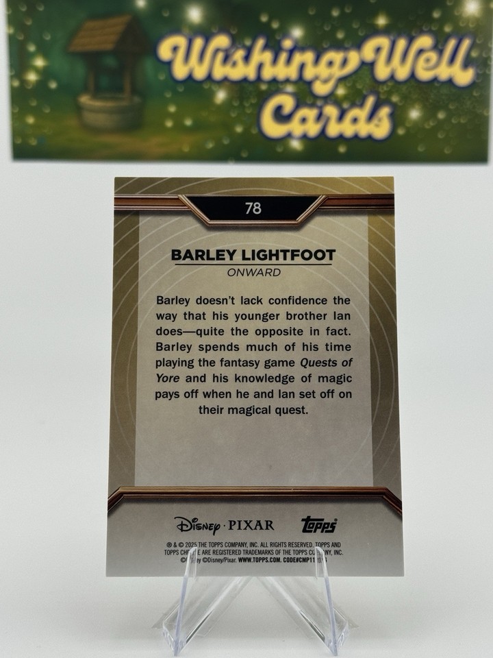 2025 Topps Pixar Gold Barley Lightfoot /50 Onward Gold Mini-Diamond ...