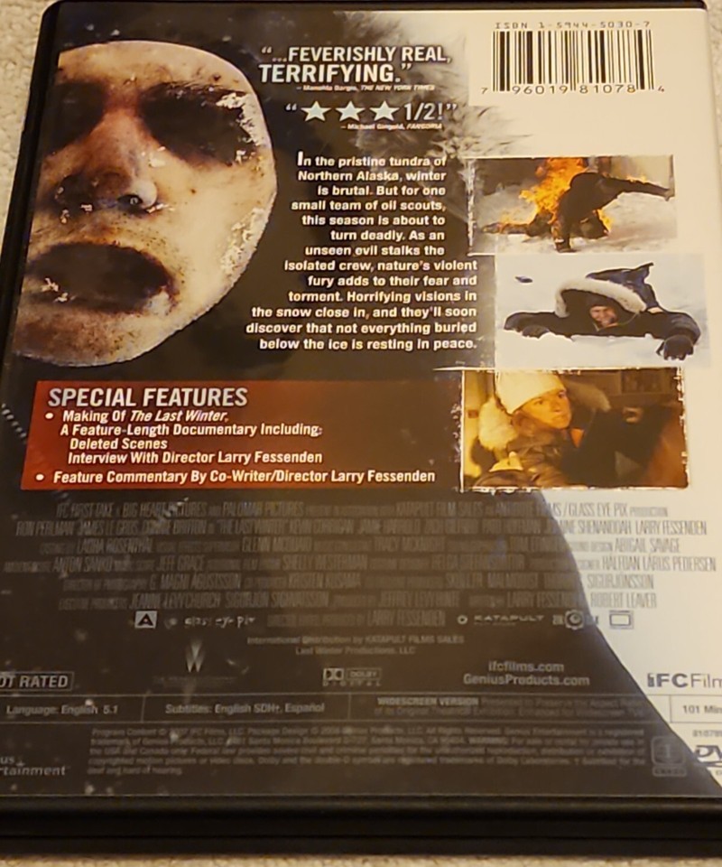 The Last Winter DVD Widescreen Ron Perlman horror Halloween ...
