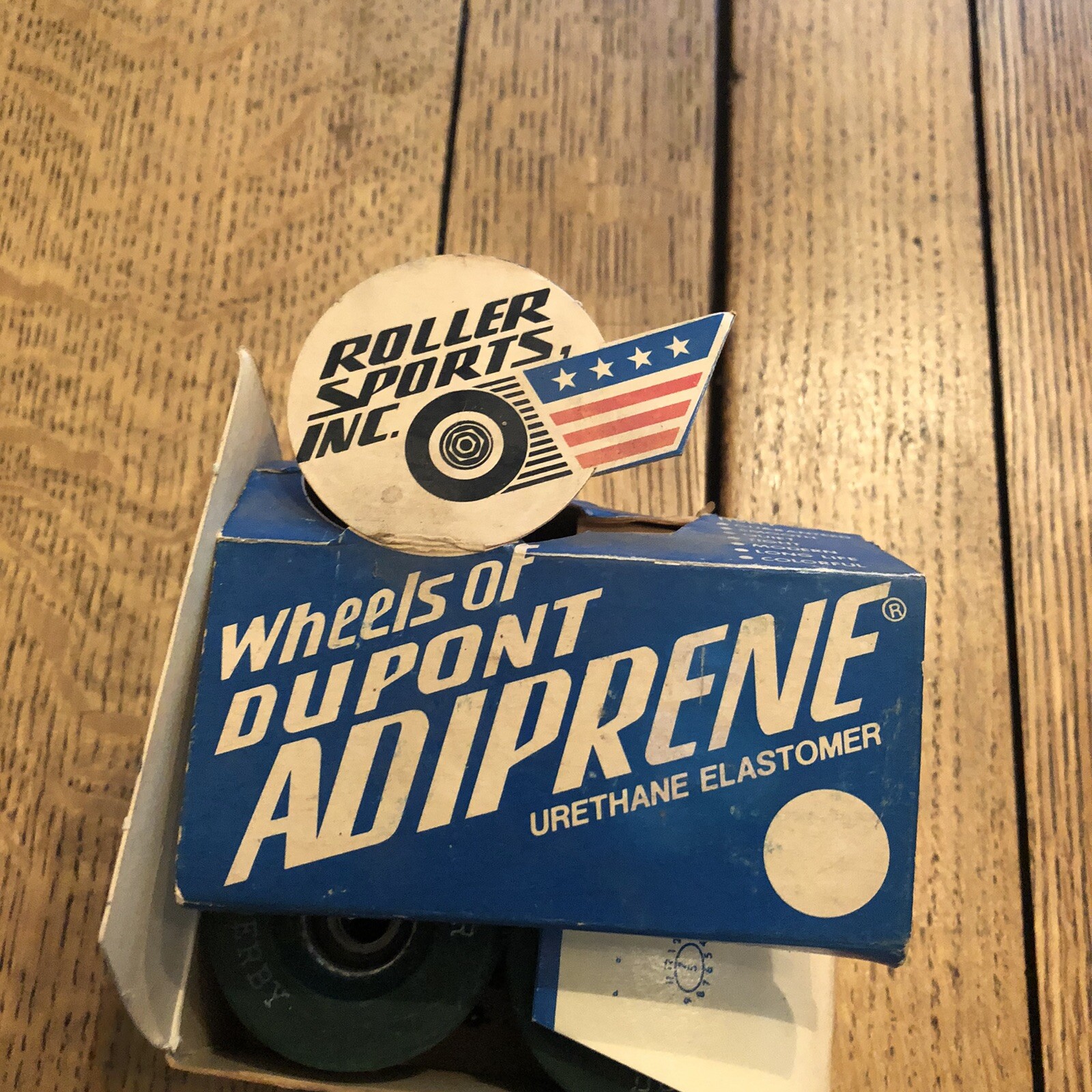 Vintage wheels roller derby green in box Wheels of Dupont Adiprene ...