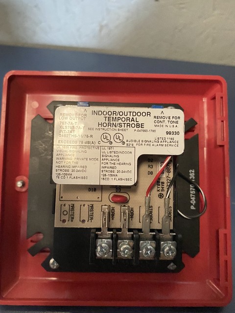 Honeywell 757-7a-t Temporal Horn/strobe 24v Dc Red (XLS7577AT) for sale ...