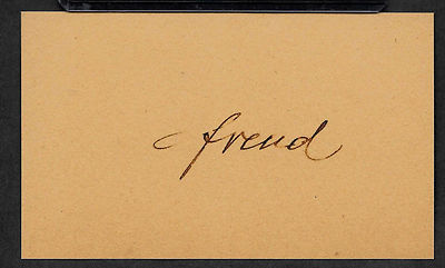 Sigmund Freud Autograph Reprint On Genuine Original Period 1920s 3x5 ...