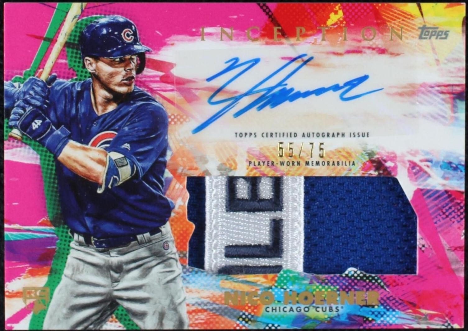 2020 Topps Inception - Inception Autograph Patch Nico Hoerner #IAP-NH ...