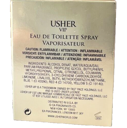 Usher VIP by Usher Eau De Toilette Spray 1.7 Fl oz /50ml For Men Sealed ...