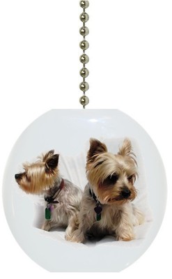 Terrier Pups Puppies Puppy Solid CERAMIC Ceiling Fan Light Lamp Pull | eBay