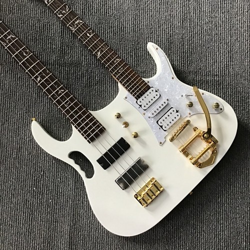 Hot Double Neck Electric Guitar 4 String Electric Bass+6 String ...