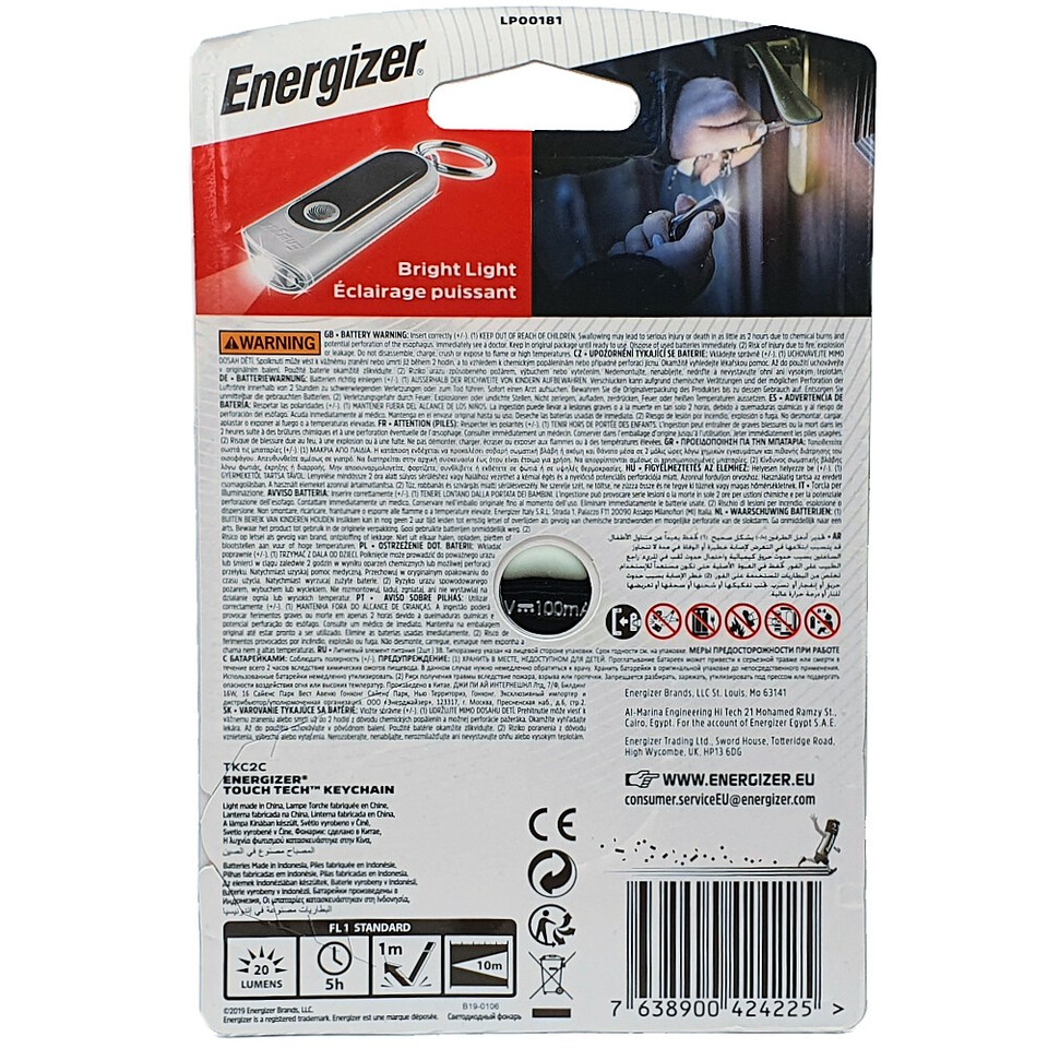 Energizer LED Touch Tech Keyring Torch Keychain Light Car Key Fob | eBay UK