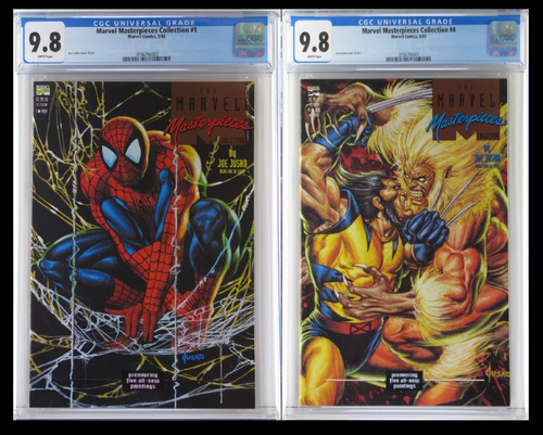 #1 Amazing Spider-Man & #4 Wolverine v Sabertooth 1993 Masterpieces CGC ...