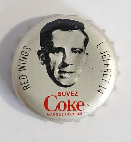 1964-65 L Jeffrey Red Wings vintage Coca-Cola (Coke) bottle cap (french ...