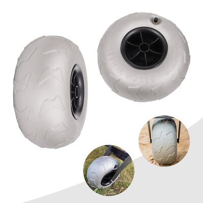 9 inch 2x Beach Cart Wheels Inflatable Wheels Replacement Balloon Beach ...