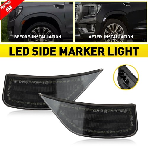Side Marker Light White LED For 21-23 Cadillac Escalade Chevy Suburban ...