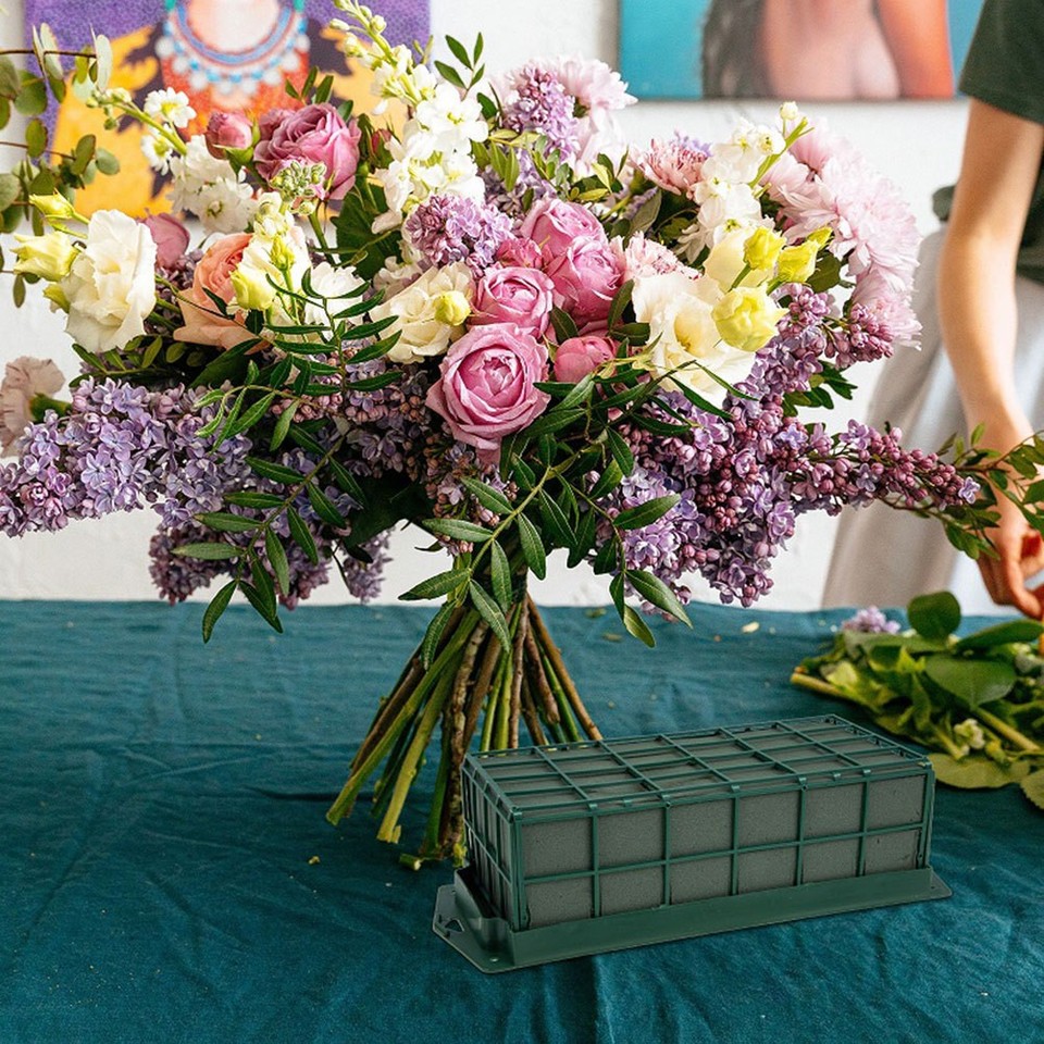 2 Pcs Floral Foam Cage PP Sponge Flower Arrangement Mud Holder | eBay ...