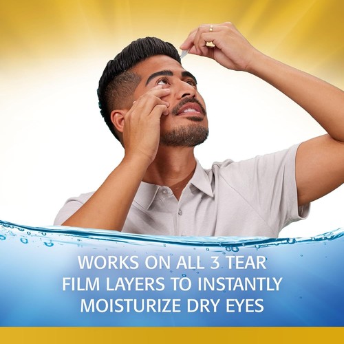 Refresh Optive MEGA-3 Lubricant Eye Drops Preservative-Free Artificial ...