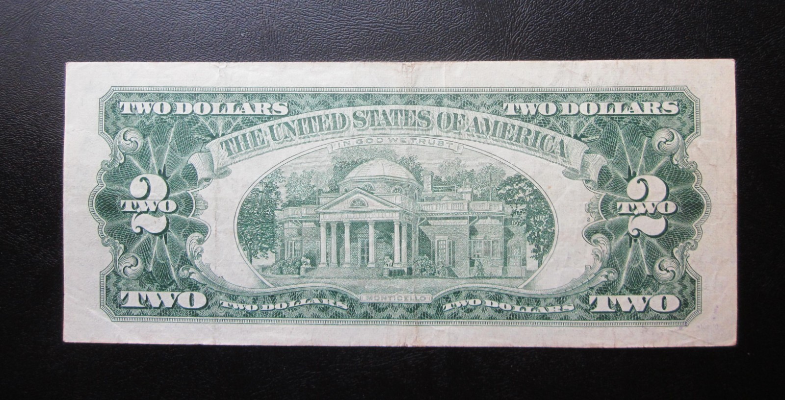1963 $2 TWO DOLLARS Red Seal Legal Tender Banknote Crisp VF+ OLD US ...