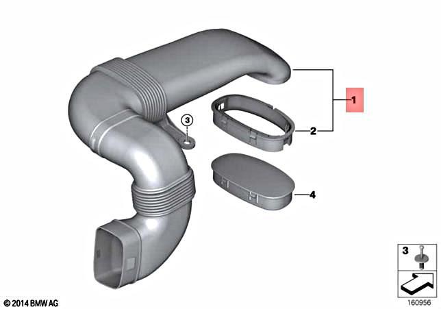 Genuine BMW X5 X6 E70 E71 X5 3.0d X6 30dX SAC SAV INTAKE DUCT ...
