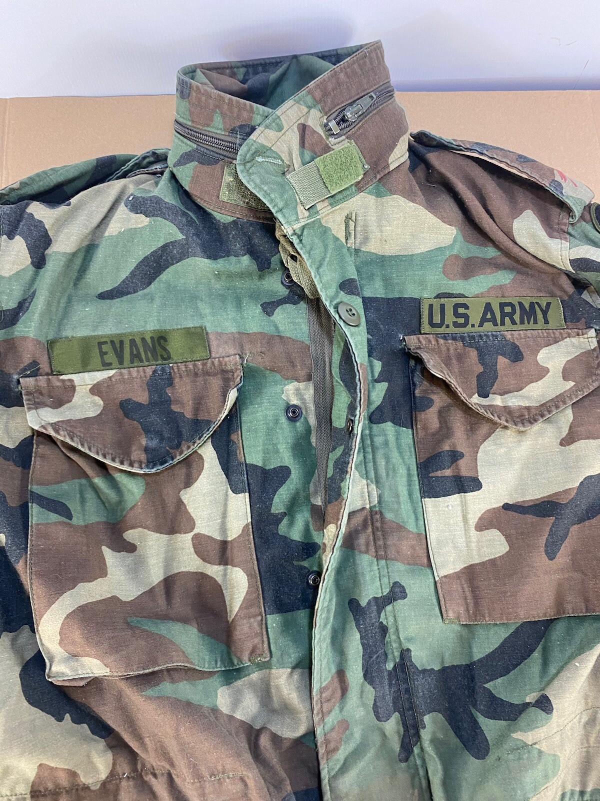 Vintage M65 Military Army Camo Field Woodland Coat Jacket Uniform USMC ...