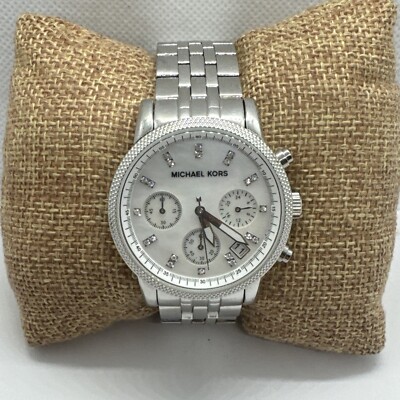 Michael Kors MK5020 Women Silver Stainless Steel Analog Dial Wrist ...