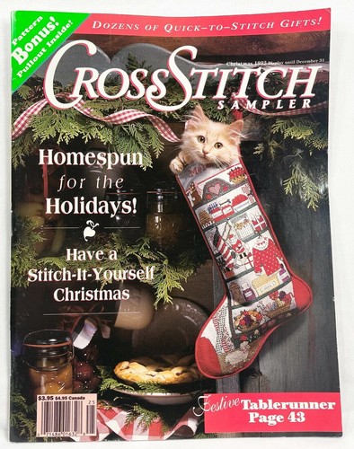 Dec 1992 Cross Stitch Sampler Pattern Magazine Quick To Stitch Gifts ...