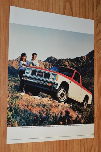 1986 GMC S15 HIGH SIERRA 4X4 TRUCK ORIGINAL DEALER ADVERTISEMENT AD 86 ...
